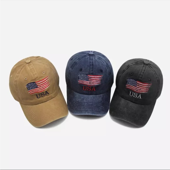 Accessories | Usa Flag Hat Usa Flag Cap United States Embroidered Tan ...